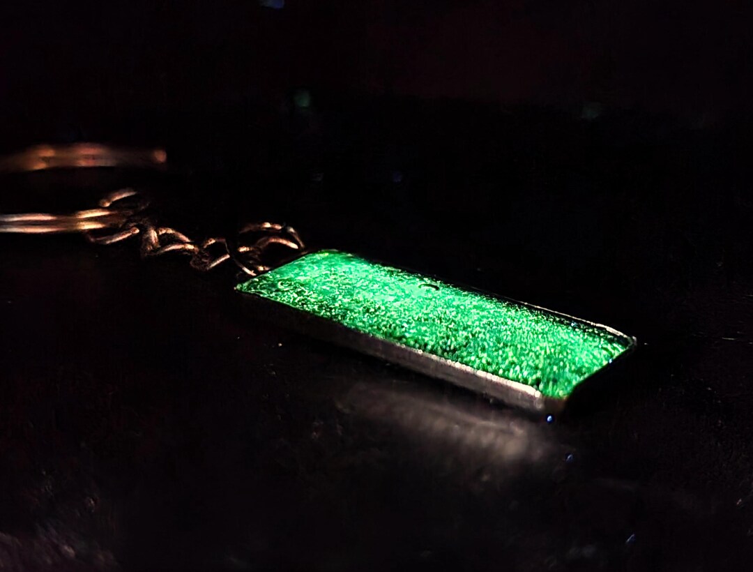 Glow in the Dark Lucid Green Rectangular Key Chain - Etsy