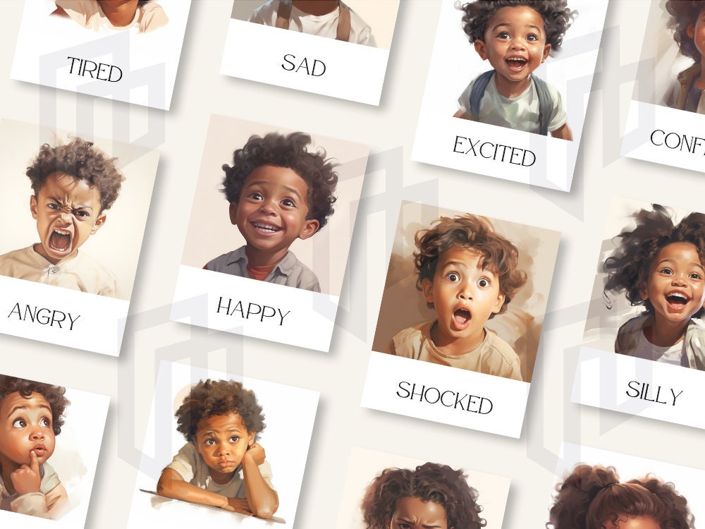 16 Emotion Flashcards, Inclusive Digital Flashcards, Peace Table, K-12 ...