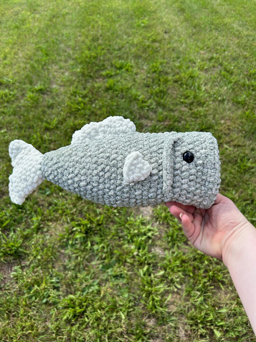 Crochet Bass Plushie - Amigurumi, Fish, Ocean, Fishing, Gift - Etsy