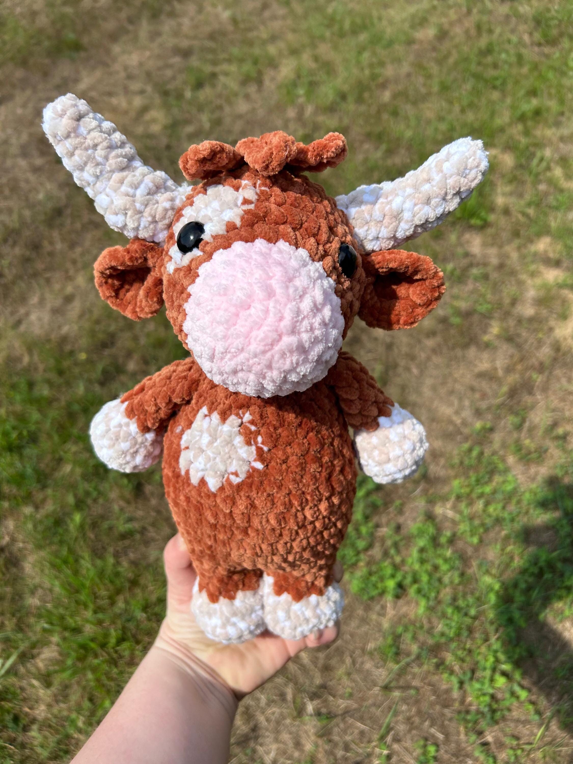 Crochet Longhorn Cow Farm Animal, Gift Toy, Highland - Etsy