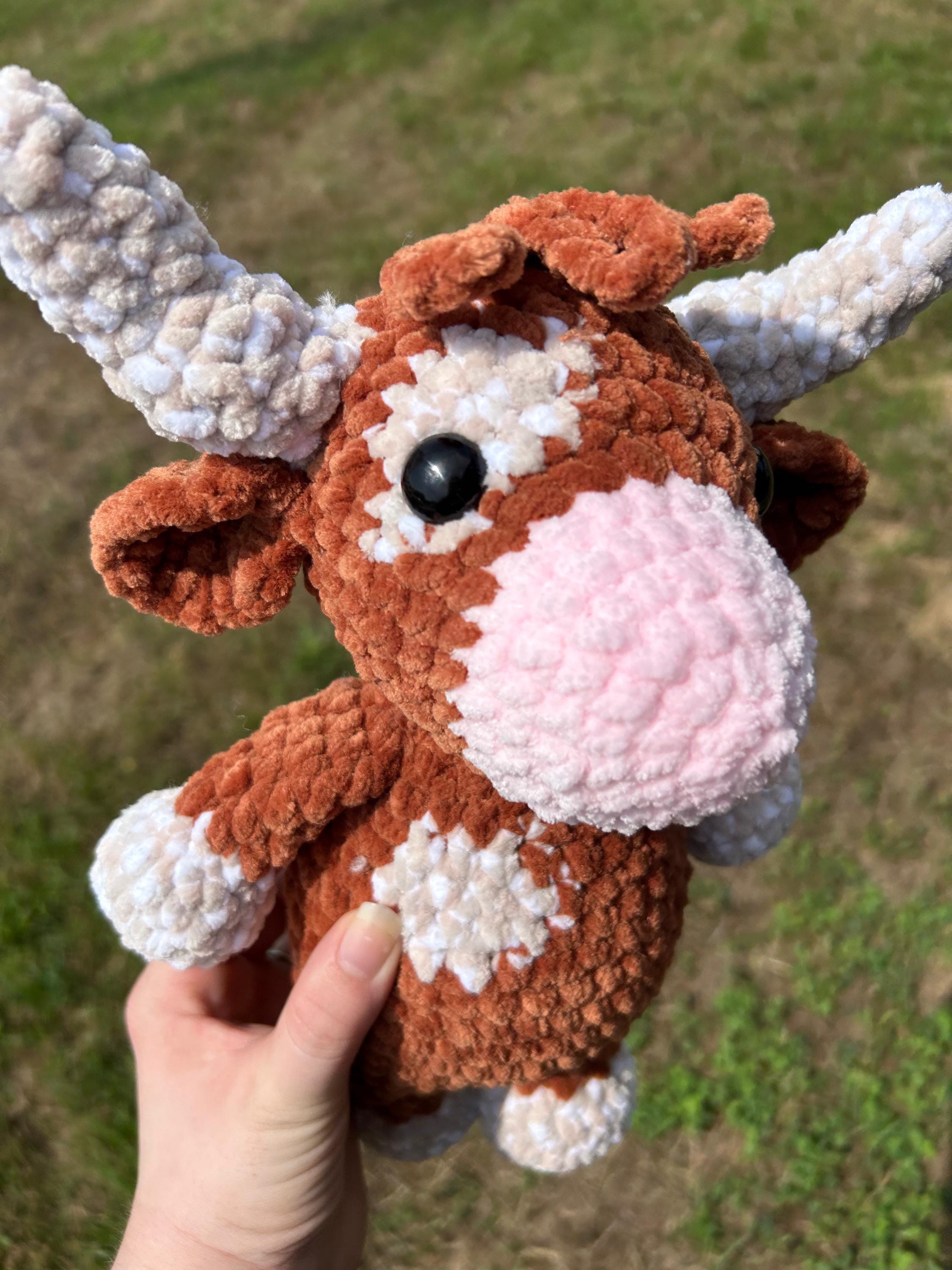 Crochet Longhorn Cow Farm Animal, Gift Toy, Highland - Etsy