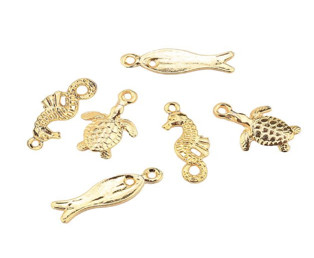 Gold Plated Sea Creatures Brass Jewelry Tips - Etsy