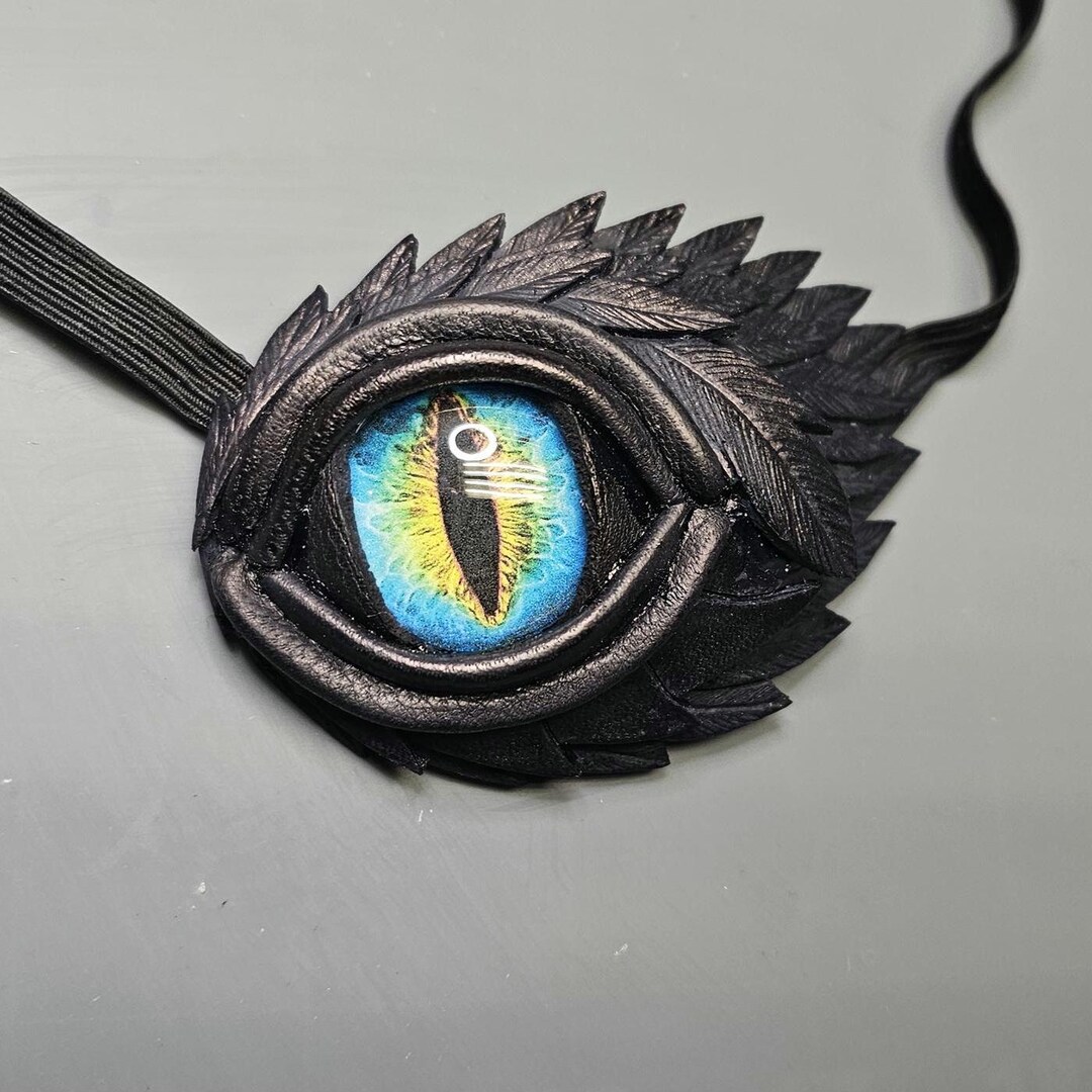 LEFT Eye Patch, Dragon Eye Patch, Dragon, LARP, Cosplay, Steampunk Eye ...