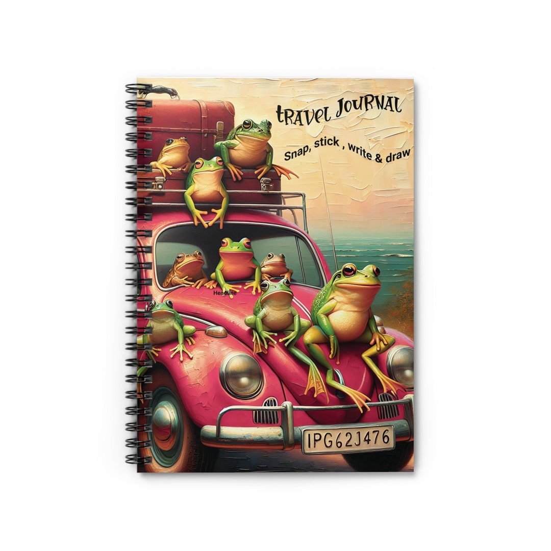 Spiral Notebook Ruled Line Frog Journal Camping Notebook Gift for ...