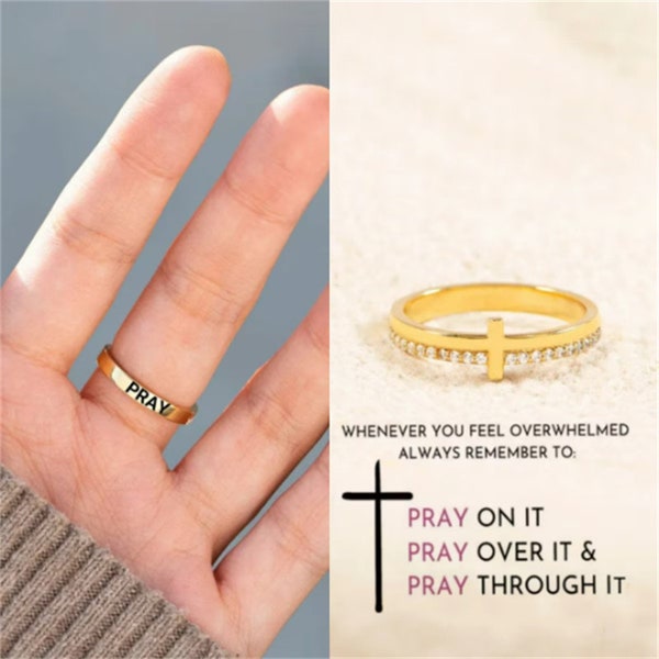 Christian Cross Ring - Etsy
