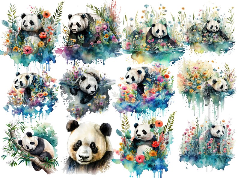 90x Bundle Clipart Panda Adventure Clipart Cute Panda Clip Art ...
