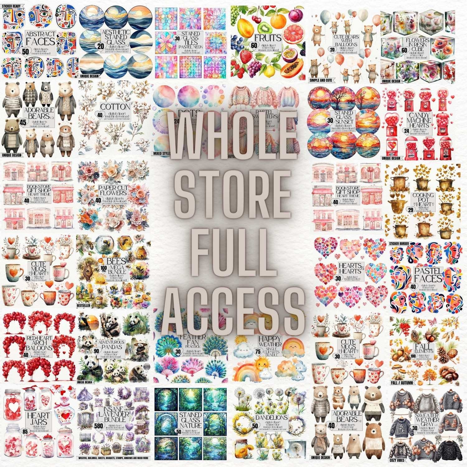 WHOLE STORE of CLIPARTS Clipart Bundle Cute Clipart Designs Unlimited ...