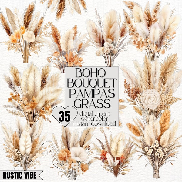 Pampas Grass Clipart - Etsy