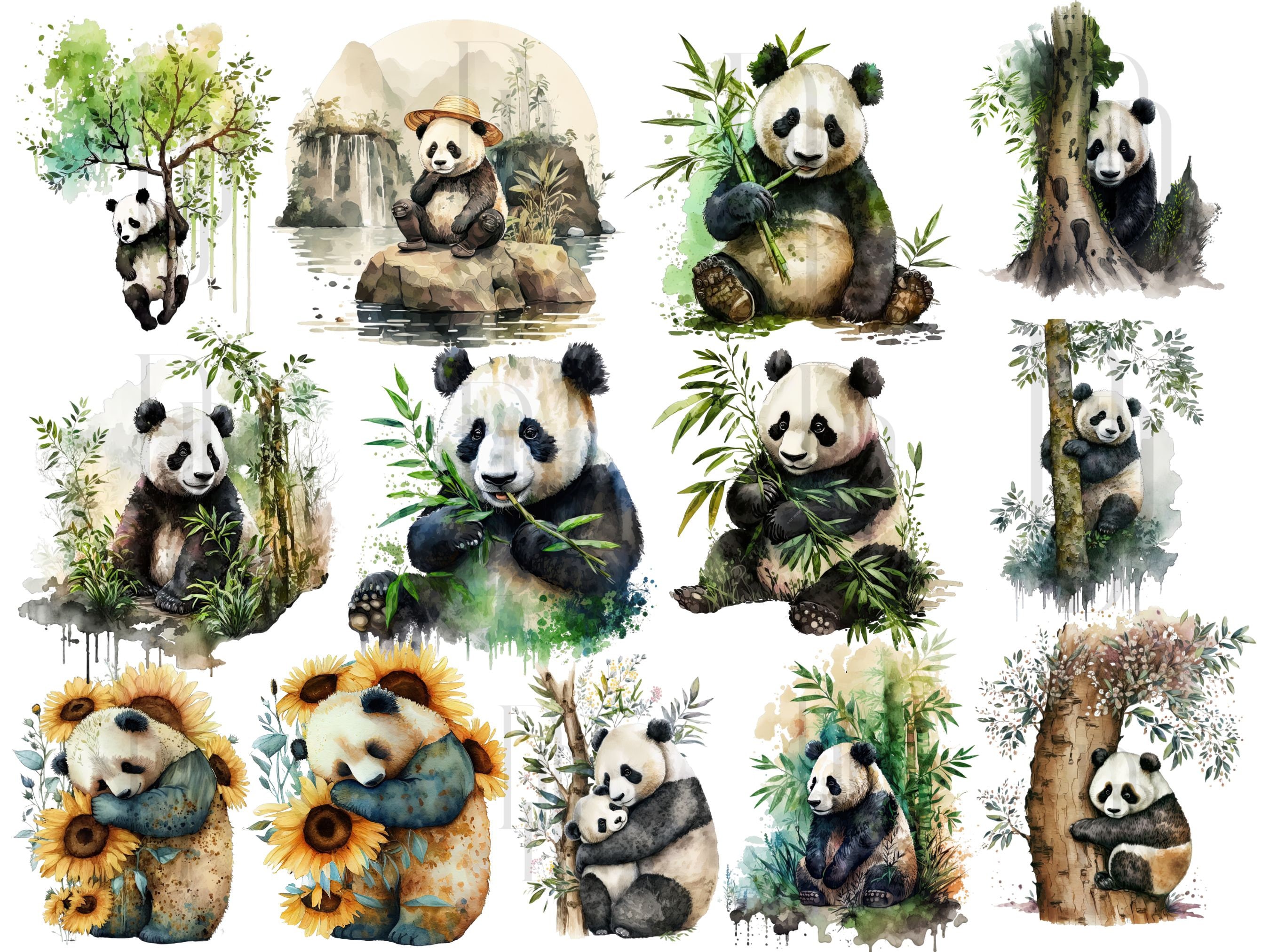 90x Bundle Clipart Panda Adventure Clipart Cute Panda Clip Art ...