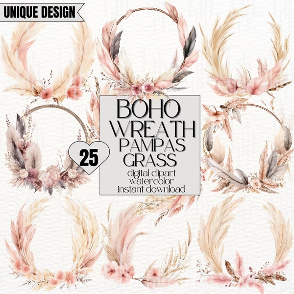 Pampas Grass Clipart - Etsy