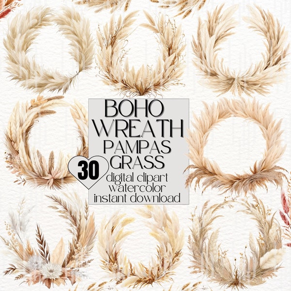 Pampas Wreath - Etsy