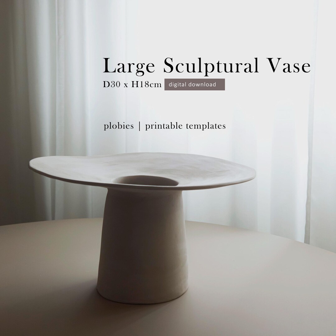 Large Vase Printable Template Advanced Handbuilding DIY Vase Slab ...