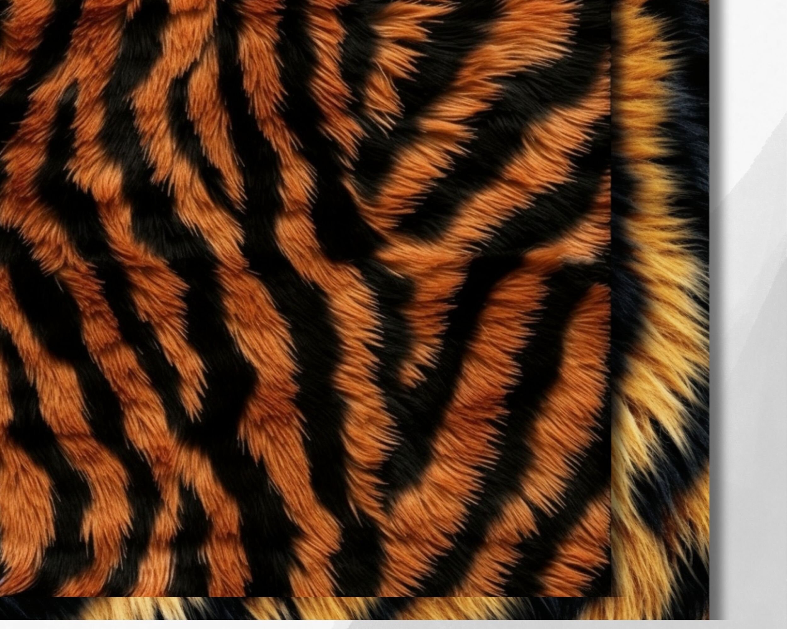 Black Fur Print Digital Paper: Seamless Tiger & Leopard (digital ...