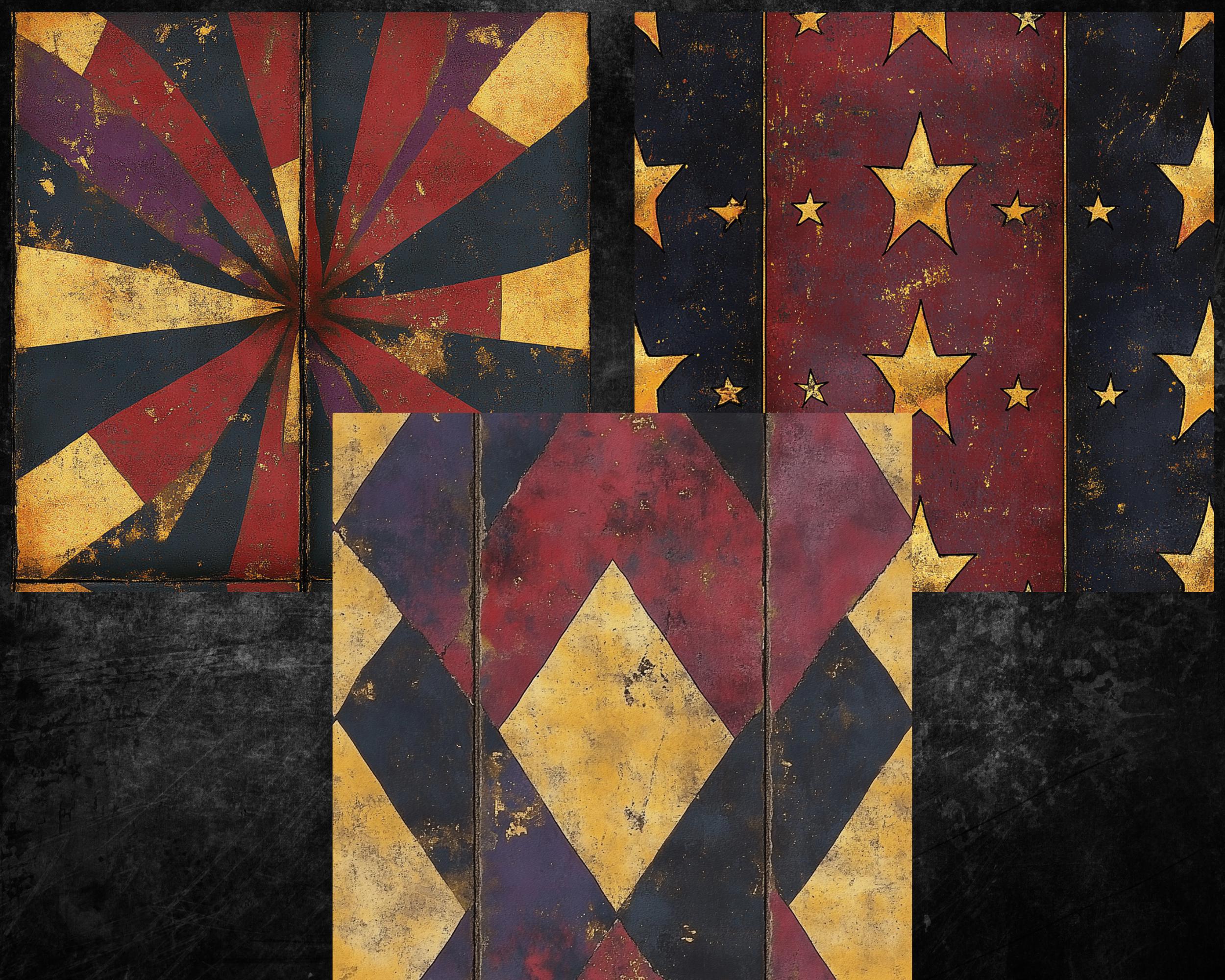 Vintage Circus Digital Paper Backgrounds Grunge Distressed Textures ...