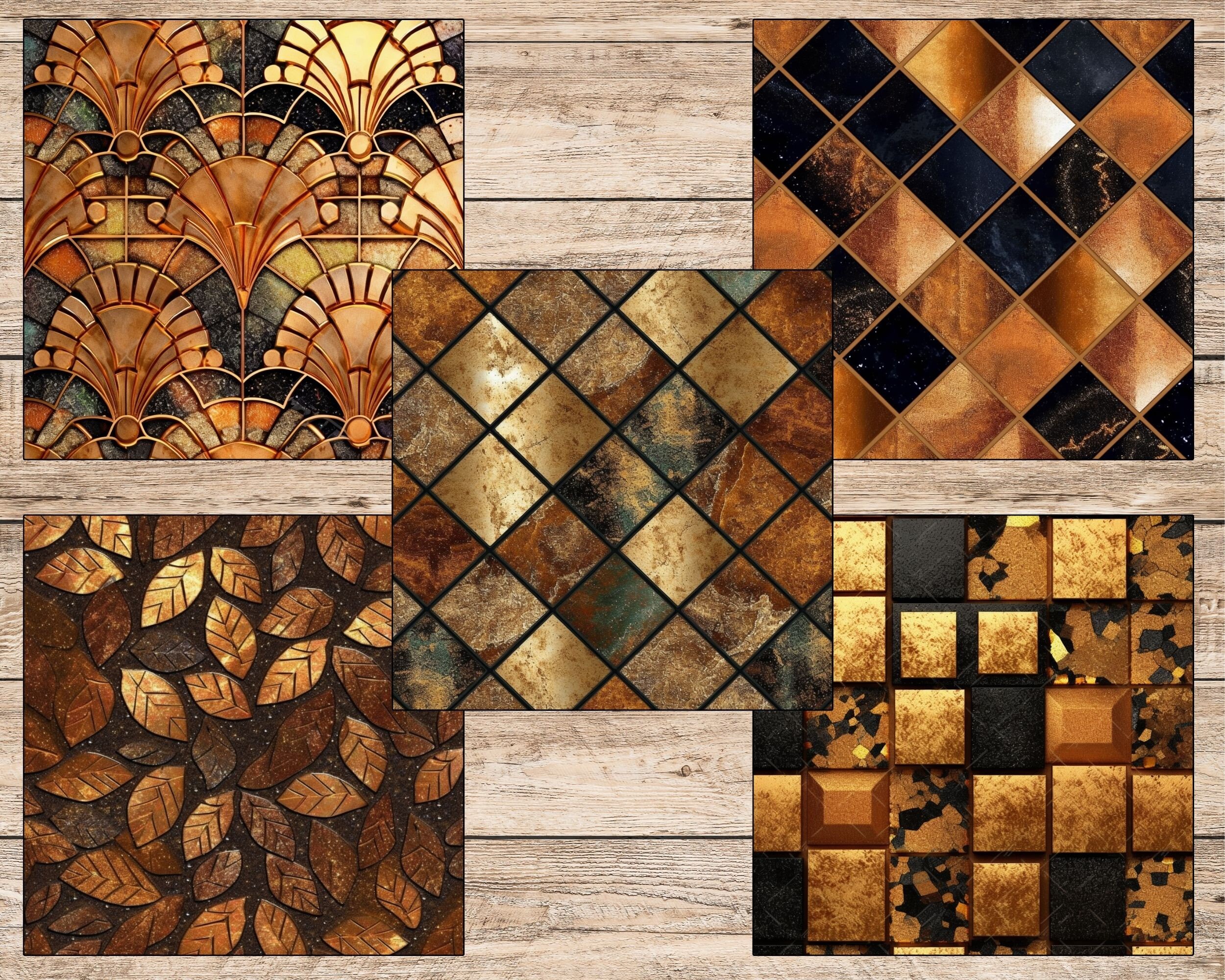 Luxury Bronze Digital Paper, Seamless Metallic Textures, Bronze Glitter ...