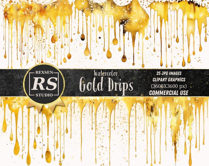 Gold Dripping Borders PNG: Clipart Overlays (digital Download) - Etsy ...
