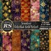 Celestial Gold Star Velvet Paper: Seamless Scrapbook Patterns (digital ...