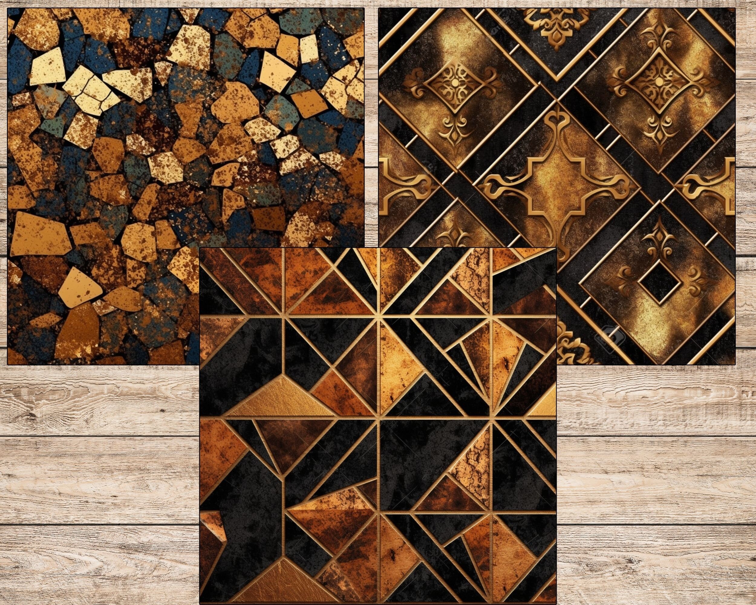 Luxury Bronze Digital Paper, Seamless Metallic Textures, Bronze Glitter ...