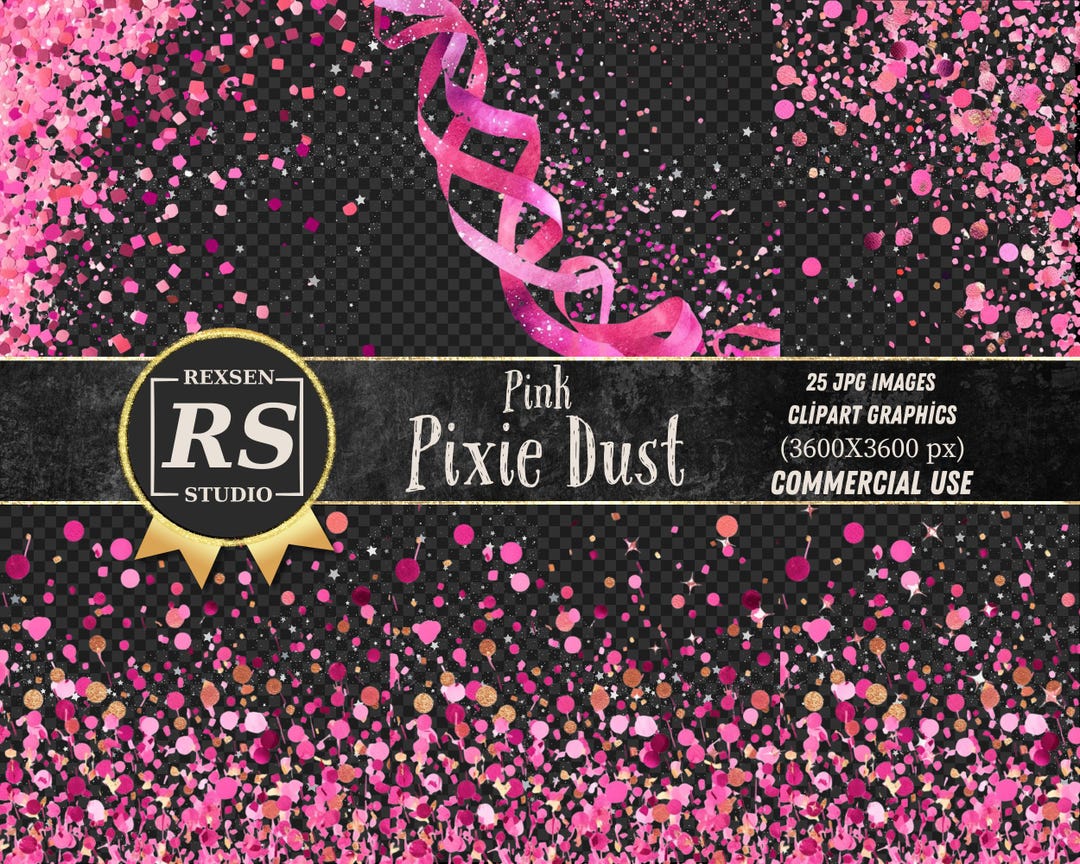 Pink Pixie Dust Overlays Ultra Fine Glitter Clip Art in Png Format ...