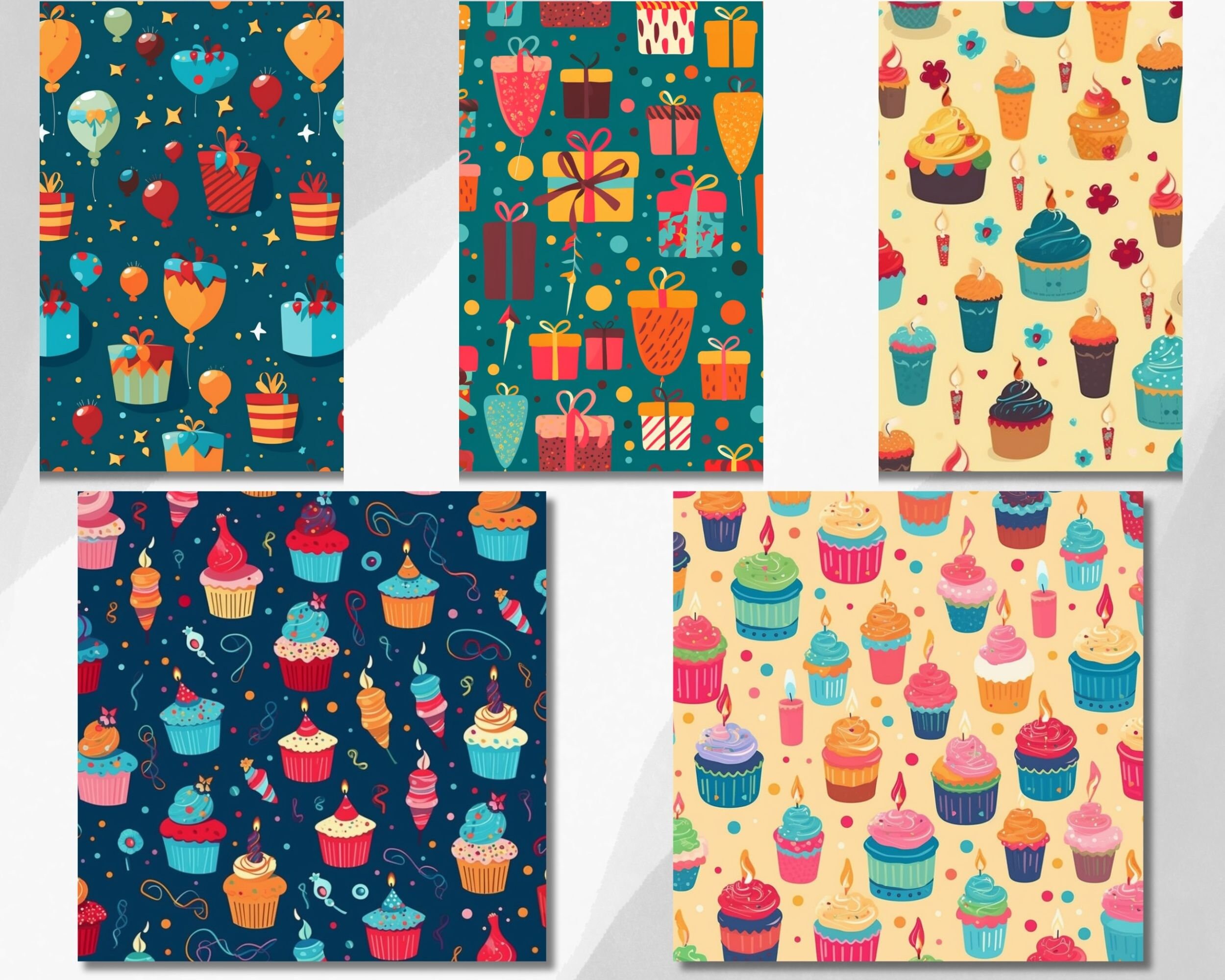 Birthday Digital Paper, Birthday Pattern, Happy Birthday Pattern ...