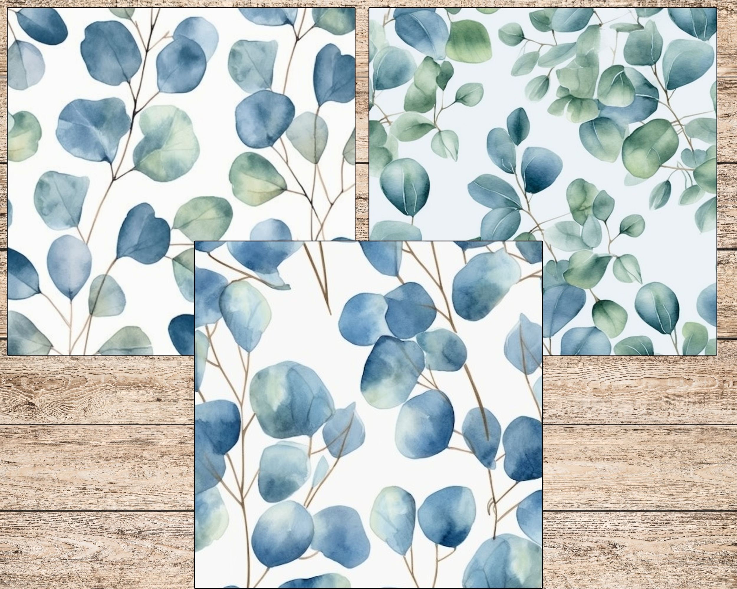 Watercolor Eucalyptus Patterns, Eucalyptus Print, Eucalyptus Leaves ...