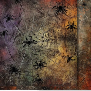 Cobweb Grunge Digital Paper, Printable Scrapbook Paper Halloween ...