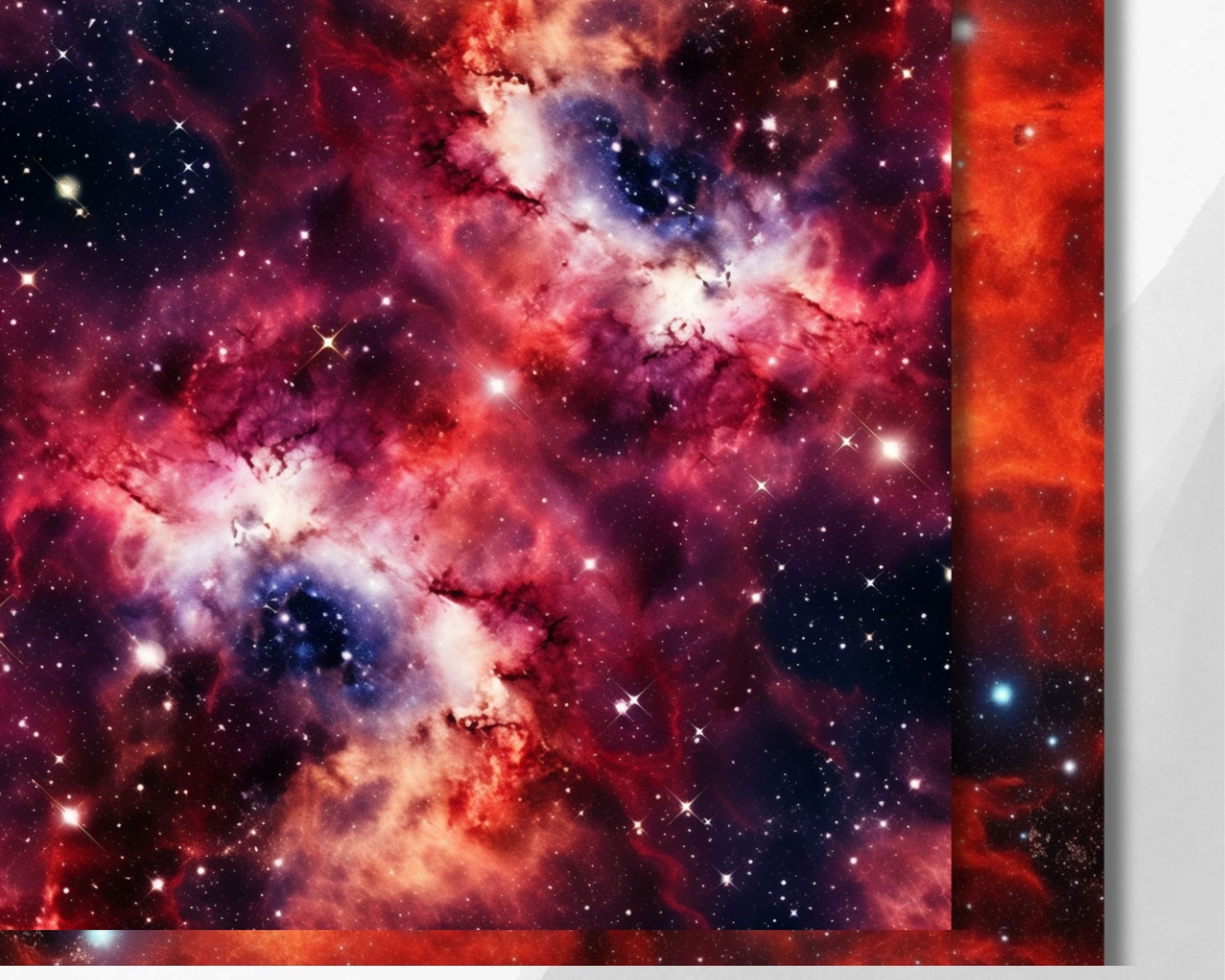 Red Galaxy Backgrounds Digital Paper - Outer Space Textures With Starry ...
