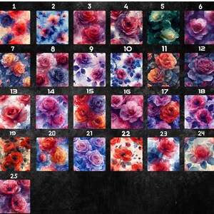 Ink Roses Digital Paper - Alcohol Ink Textures for Spring, Printable ...