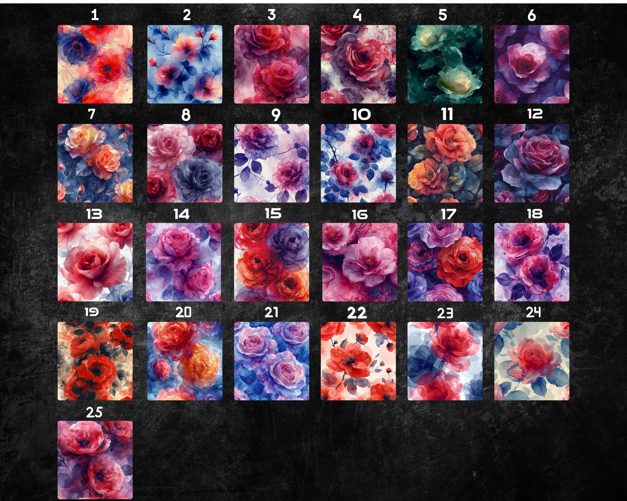 Ink Roses Digital Paper - Alcohol Ink Textures for Spring, Printable ...