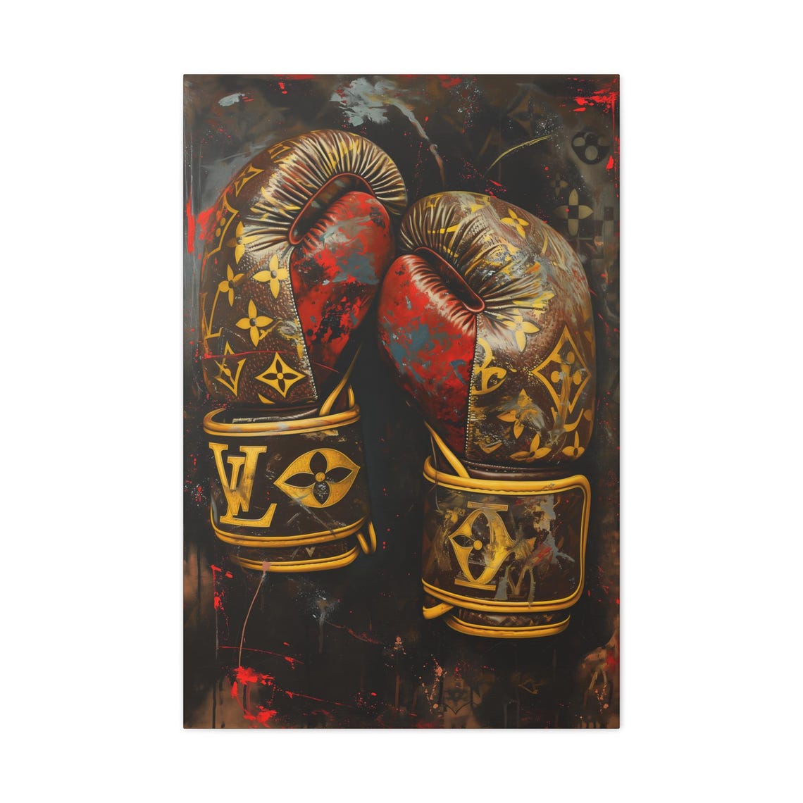Designer Logo Boxing Gloves Canvas - Etsy