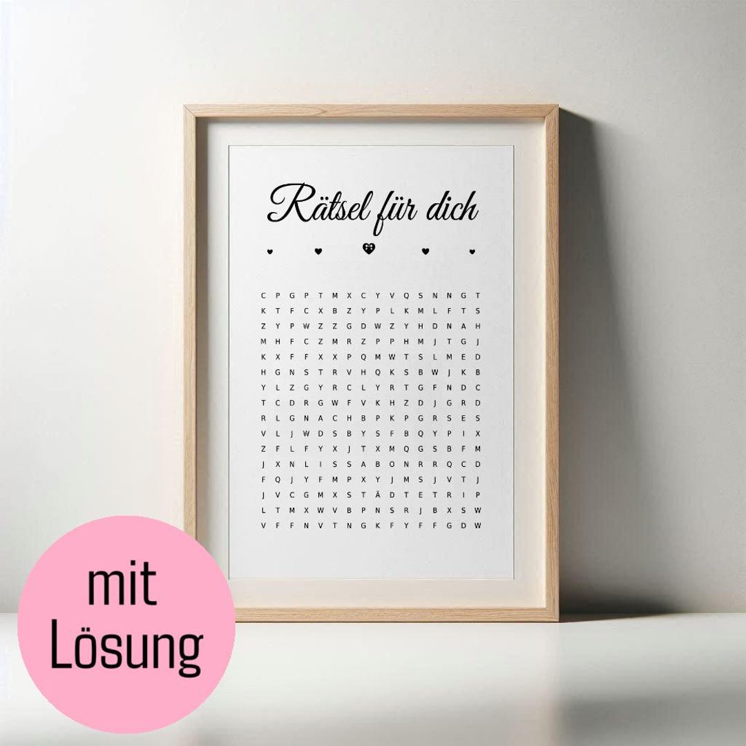 Crossword Puzzle - Personalized Present - Various Occasions - Instant ...