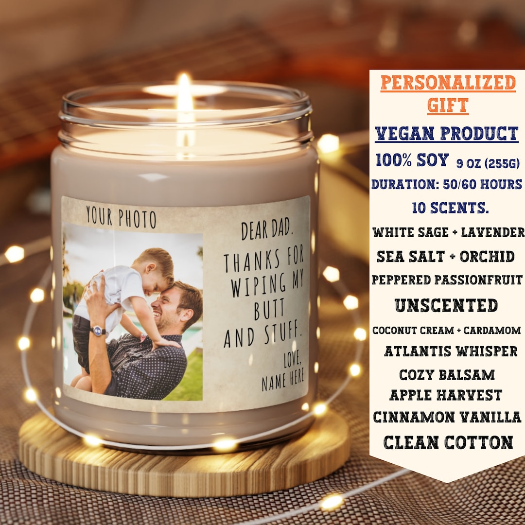 Personalized Father's Day Gift From Daughter,customized Dad Candle From ...