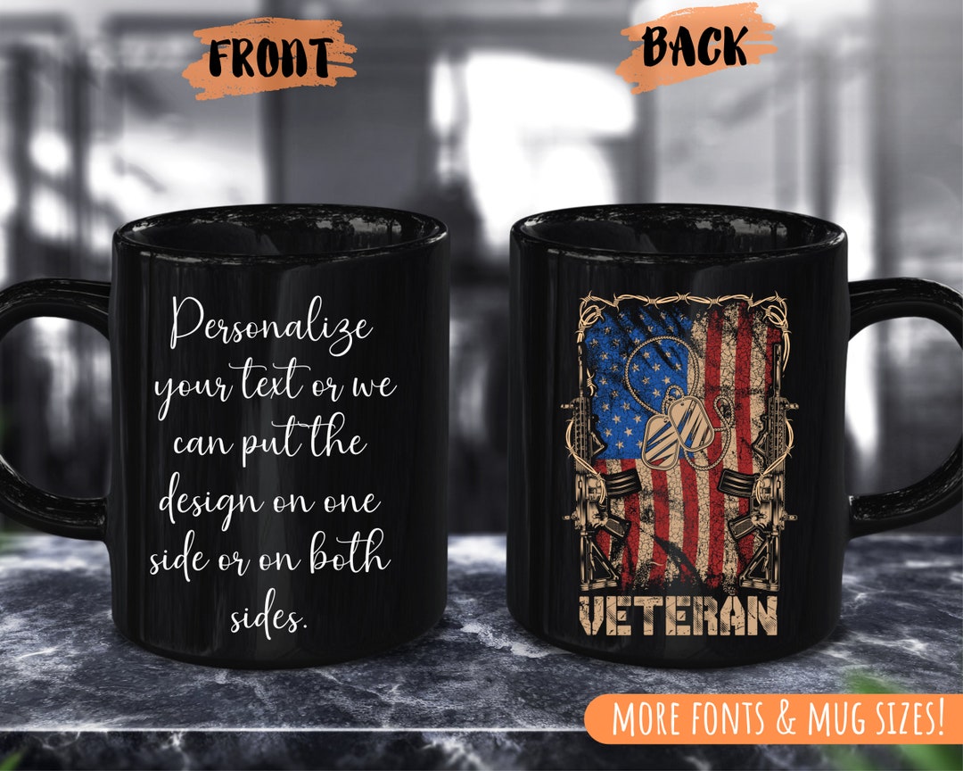Custom Veteran Memorial Day Mugs,honoring Veterans Gifts,american Flag ...