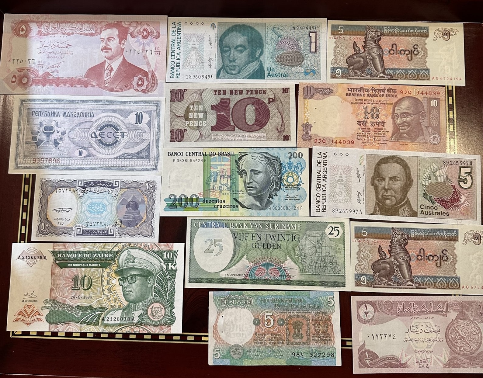 Uncirculated Lot of 10 Different Foreign Paper Money Banknotes ...