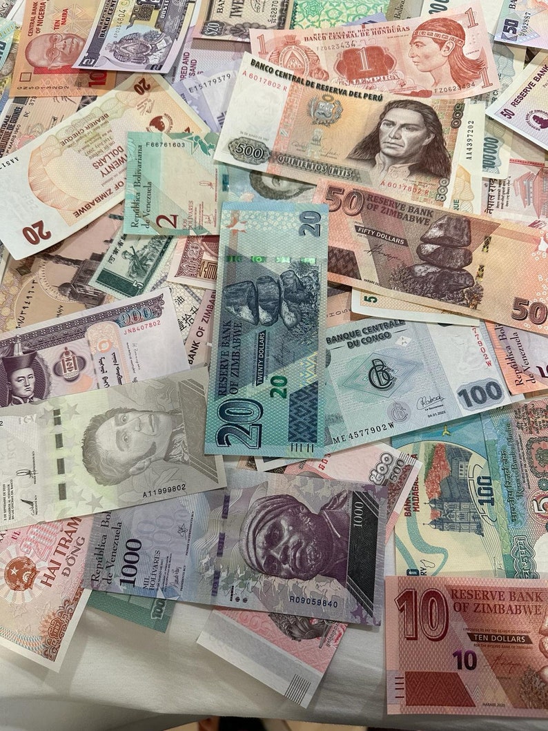 Uncirculated Lot of 10 Different Foreign Paper Money Banknotes ...