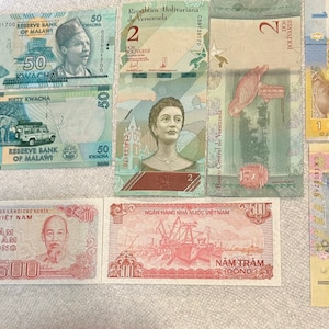Uncirculated Lot of 10 Different Foreign Paper Money Banknotes ...