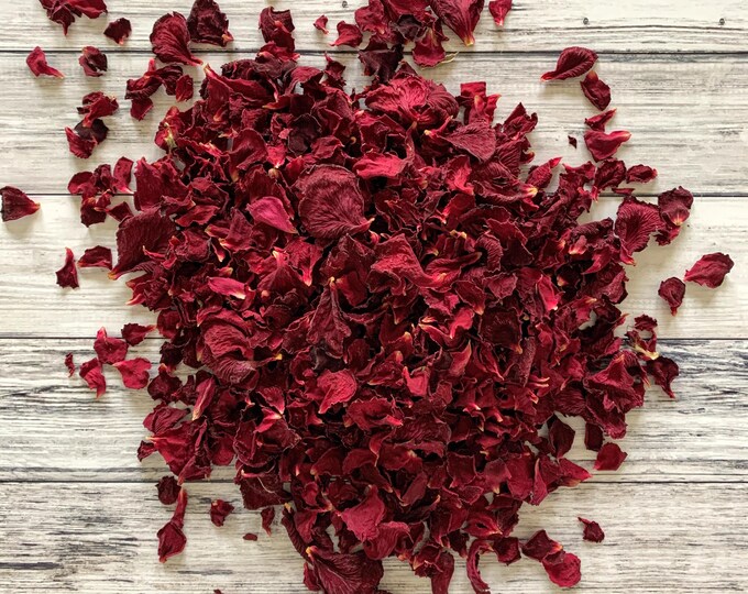 Red Dried Rose Petals Organically Grown - Lady in Red - Etsy