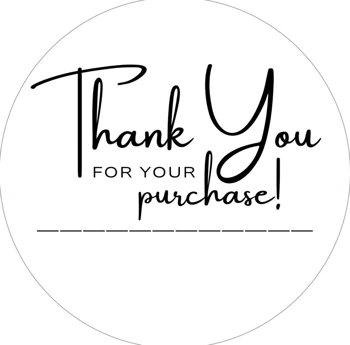 Thank You for Your Purchase Customization Thank You Labels Packaging ...