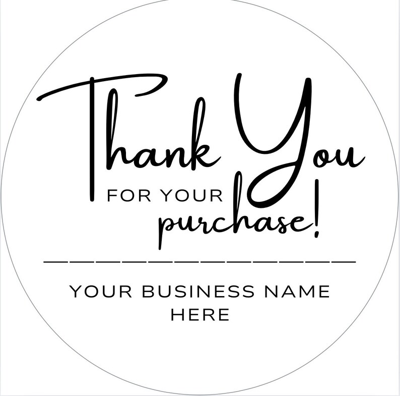 Thank You for Your Purchase Customization Thank You Labels Packaging ...