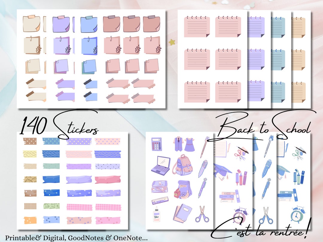 Back to School Stickers! Autocollants Pour La Rentrée! Aesthetic ...