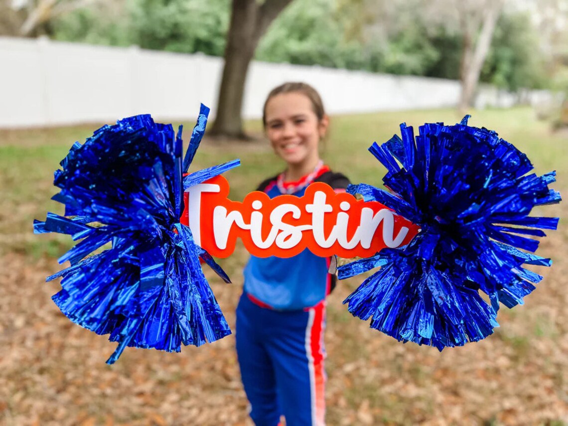 Personalized Custom Spirit Cheer Stick Sign | Football | Basketball ...