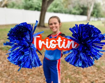 Personalized Custom Spirit Cheer Stick Sign | Football | Basketball ...