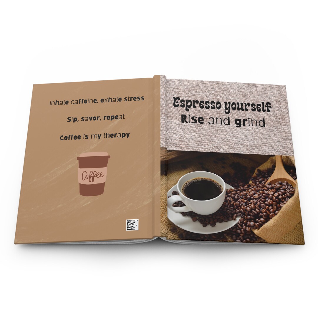 Coffee Hardcover Smooth Matte Notebook ADHD Notes Gift for All ...