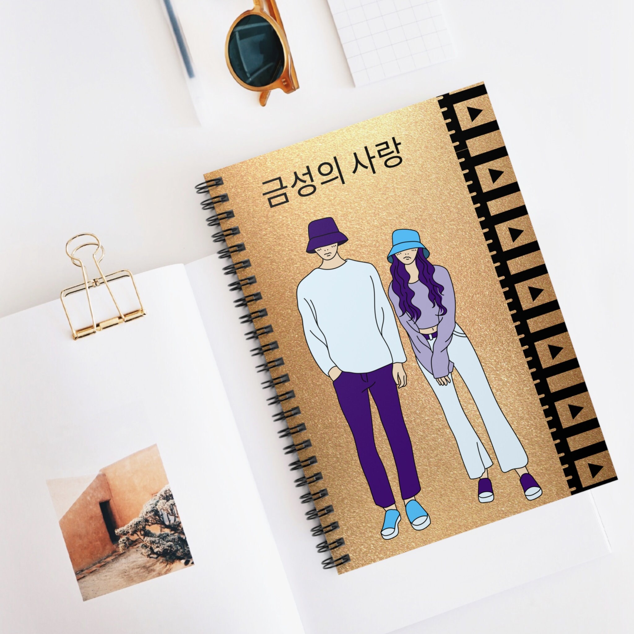 Kpop Kdrama Korean Spiral Notebook Ruled Line Journal Unique Creative ...