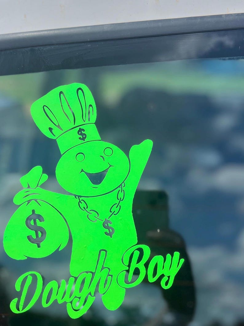 Doughboy With Money Bag Car Decal - Character Design for Vehicle ...