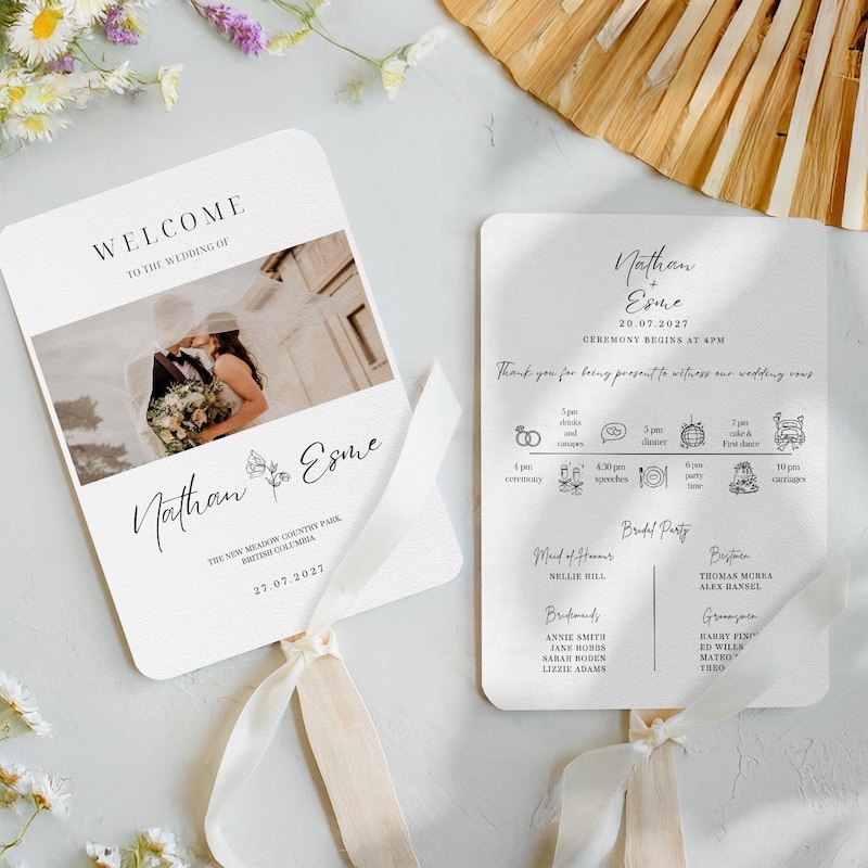 Ceremony Program Fan - Etsy