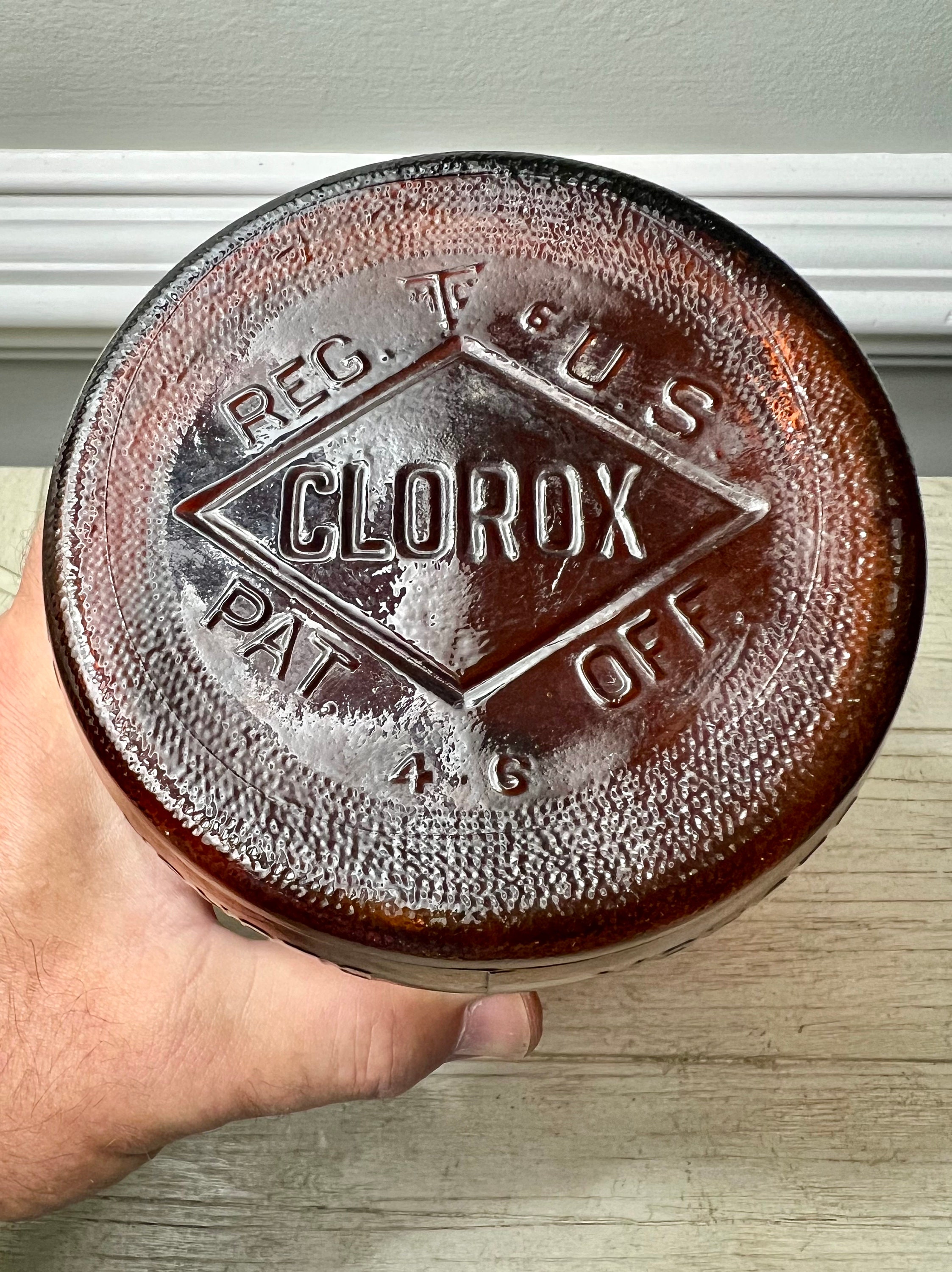 Clorox Bottle Vintage Brown Glass Half Gallon - Etsy