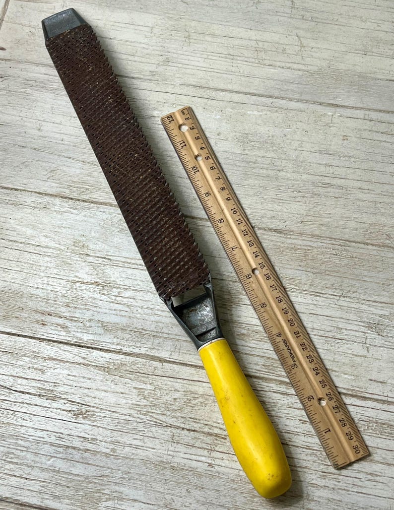 Stanley Surform #21-295, 17” Flat Rasp Tool - Yellow Handle - Vintage ...