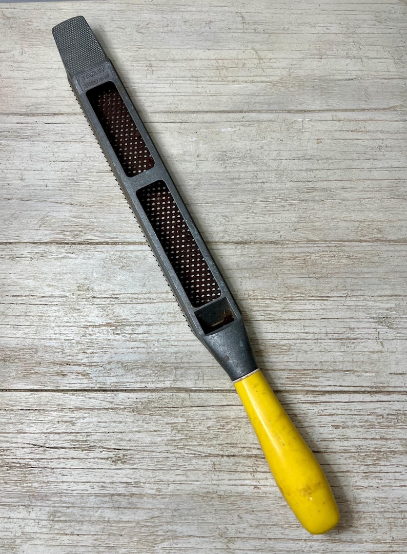 Stanley Surform #21-295, 17” Flat Rasp Tool - Yellow Handle - Vintage ...