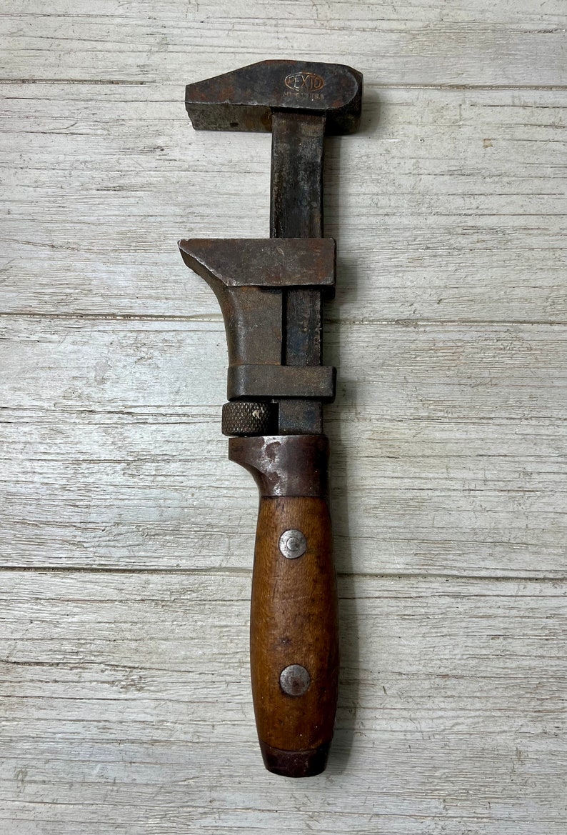 Antique Pexto 12 Wrench With Perfect Wooden Handle Circa 1880/1890. - Etsy